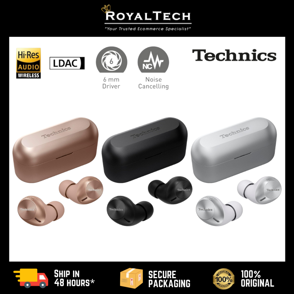 TECHNICS EAH-AZ40M2 True Wireless Noise Cancelling Earbuds with Multipoint Bluetooth | Shopee ...