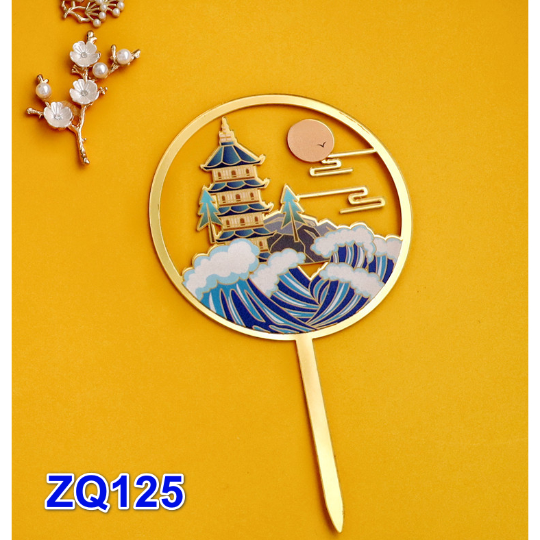 Mooncake festival theme Acrylic Eva cake decoration 中国风中秋节蛋糕装饰ins风玉兔明月 ...