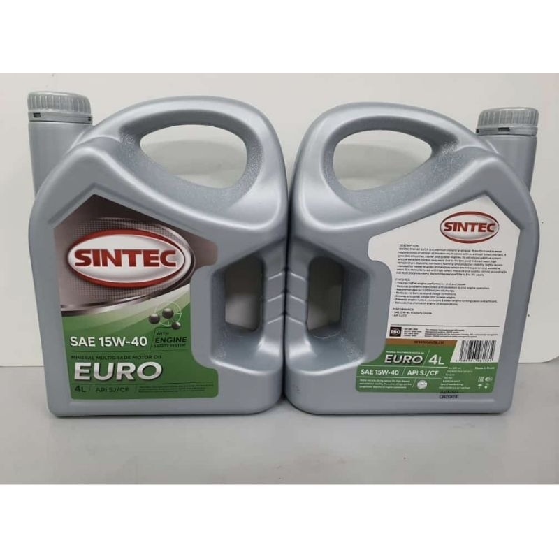 SINTEC-MNRL-15W40-4L MINERAL OIL EURO SAE 15W-40 API SJ/CF 4L | Shopee ...