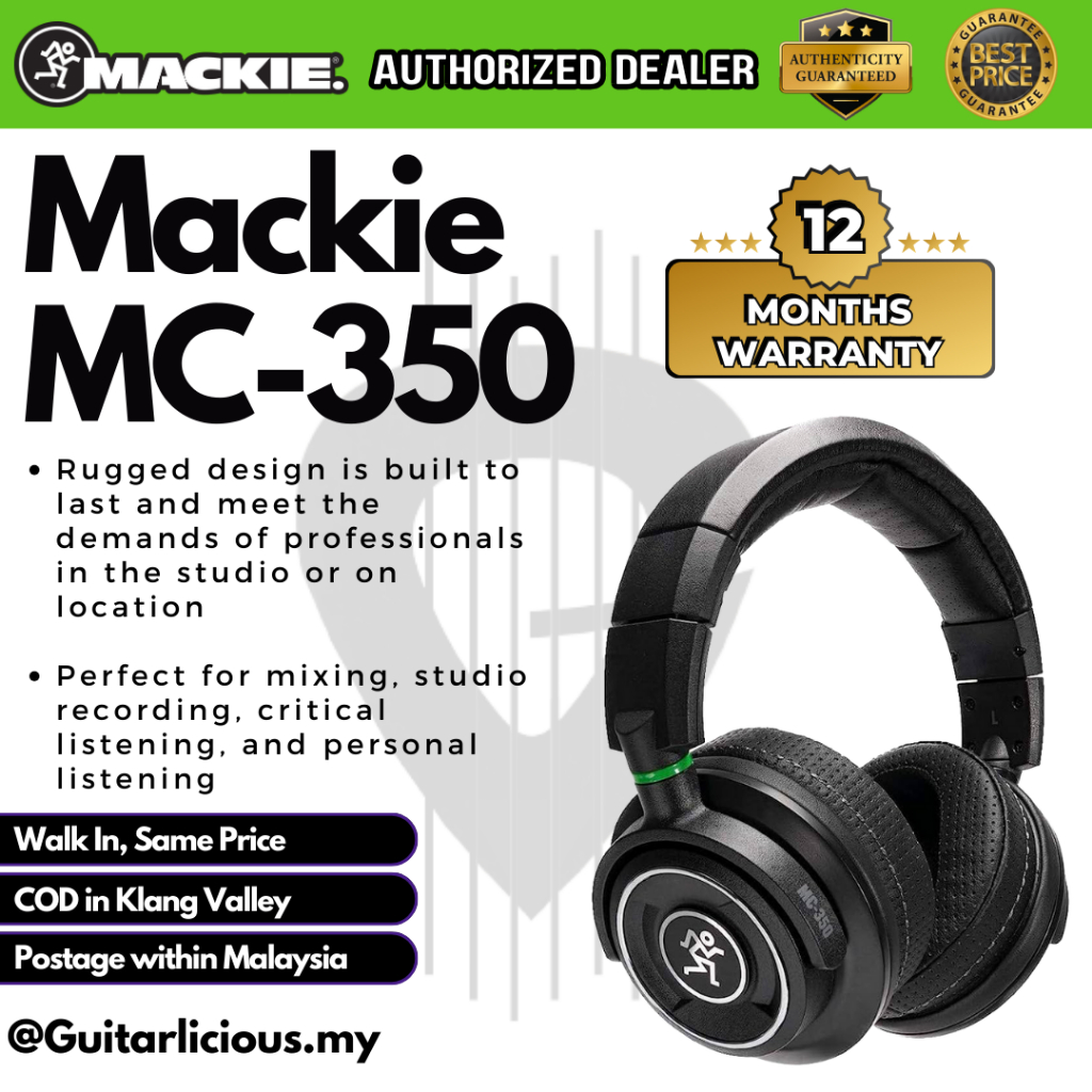 Mackie MC-350 Professional Closed-back Headphones ( MC350 / MC 350 ...
