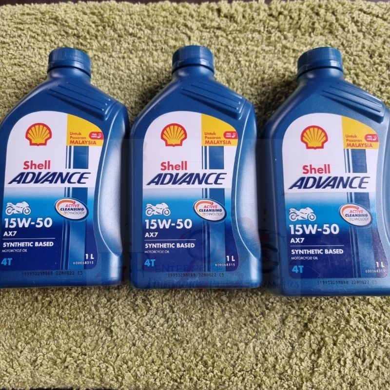 4T Shell Advance AX7 15W-50 Semi Synthetic ENGINE OIL 1 Litre | Shopee ...