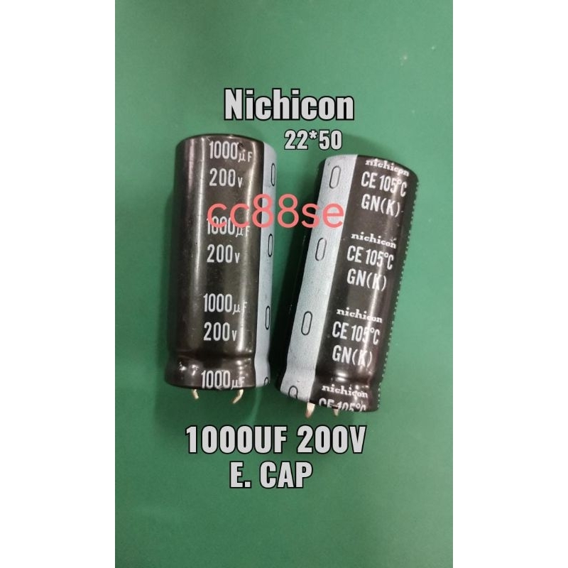 1000UF 200V ELECTROLYTIC CAPACITOR 105°C 22*50 Nichicon | Shopee Malaysia