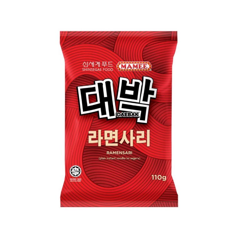 Korean Plain Ramen Halal MAMEE Daebak Ramen Sari (110g) * 3 Packs ...