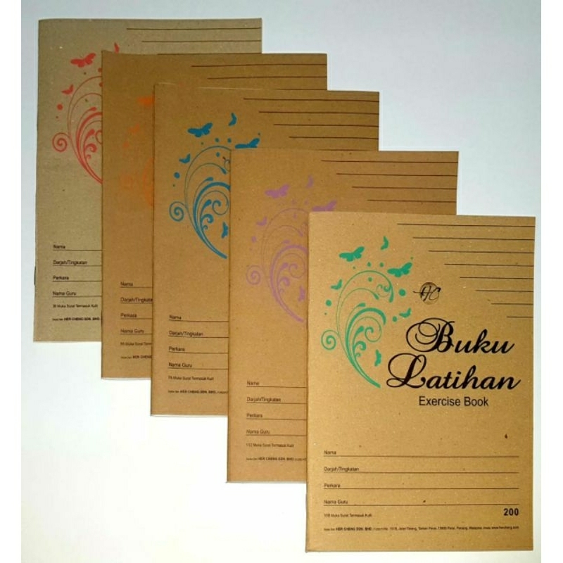 Her Cheng . Exercise Book . Single Line . Buku Latihan Garis Satu ...