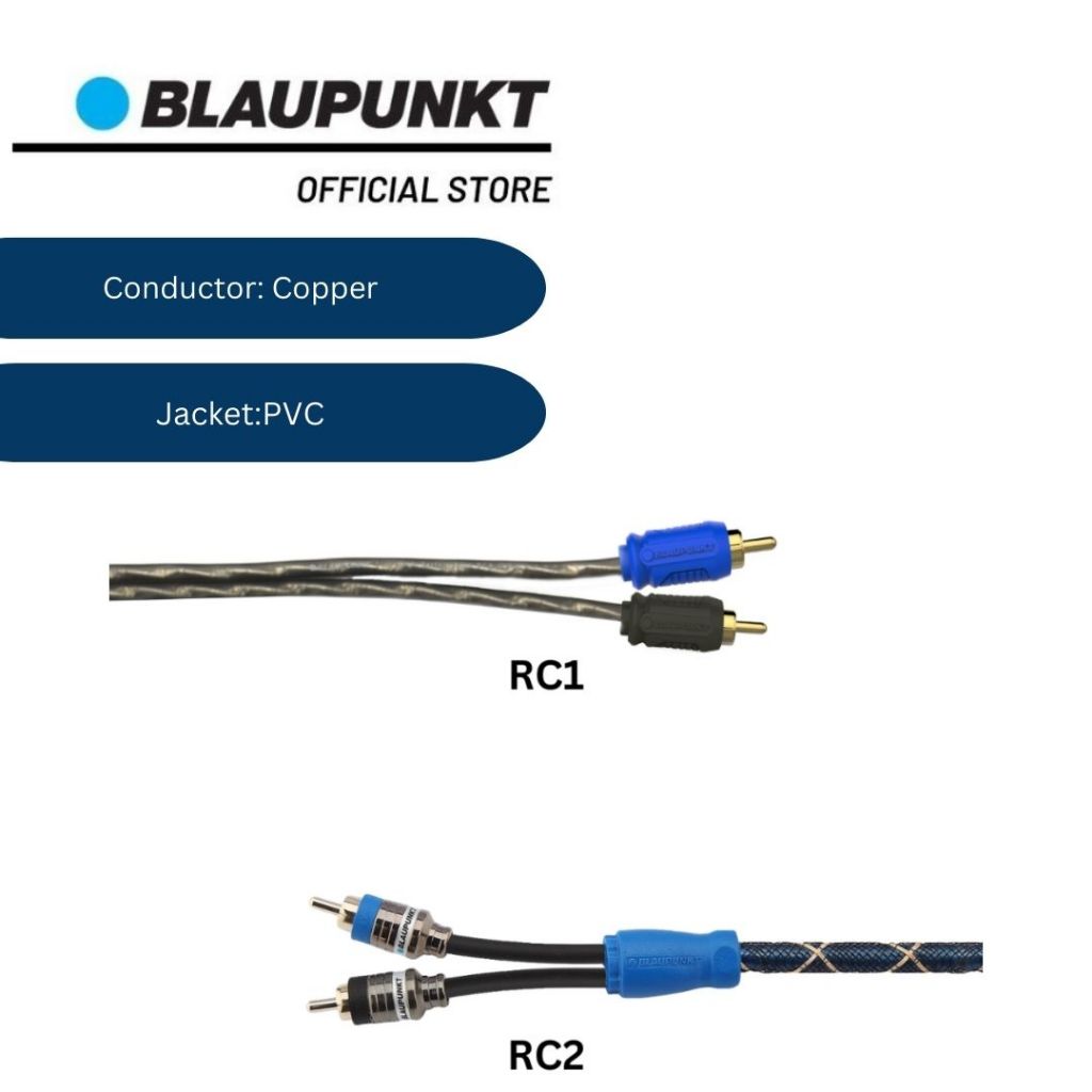 Blaupunkt 2-Channel RCA Cable RC1 • RC2 Better audio transmission for ...