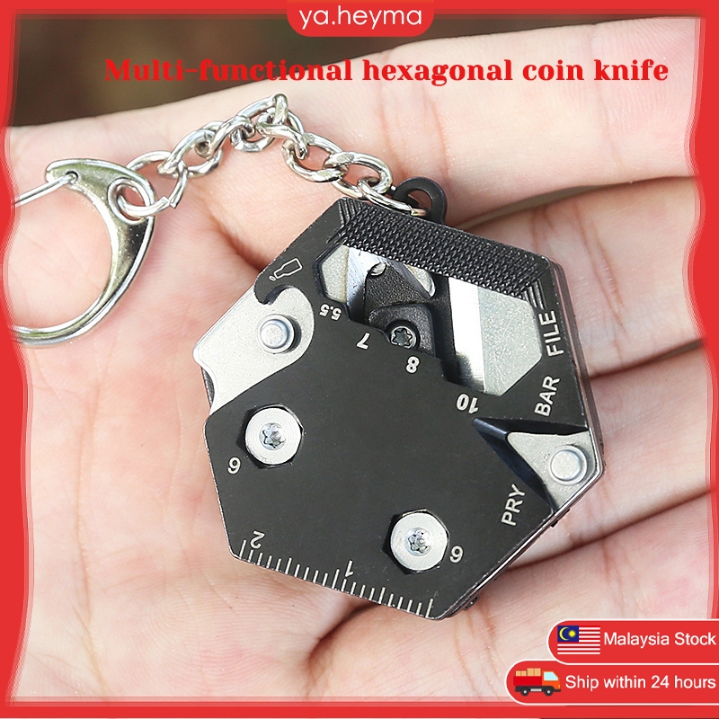 【M'sia Stock】Mini Coin Knife/Key Knife Chain Pendant/Folding Knife ...