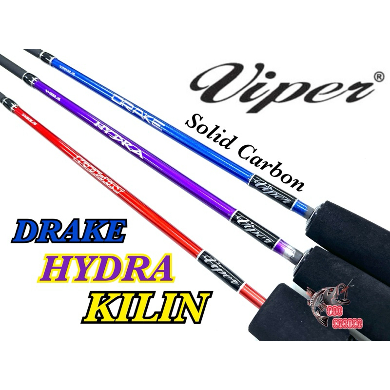 Viper Hydra Drake Kilin Light Jigging Fishing Rod Butt Joint Solid ...