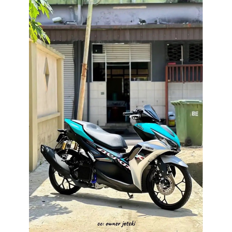 COVERSET NVX V2 AEROX CYAN SILVER 2023 | Shopee Malaysia