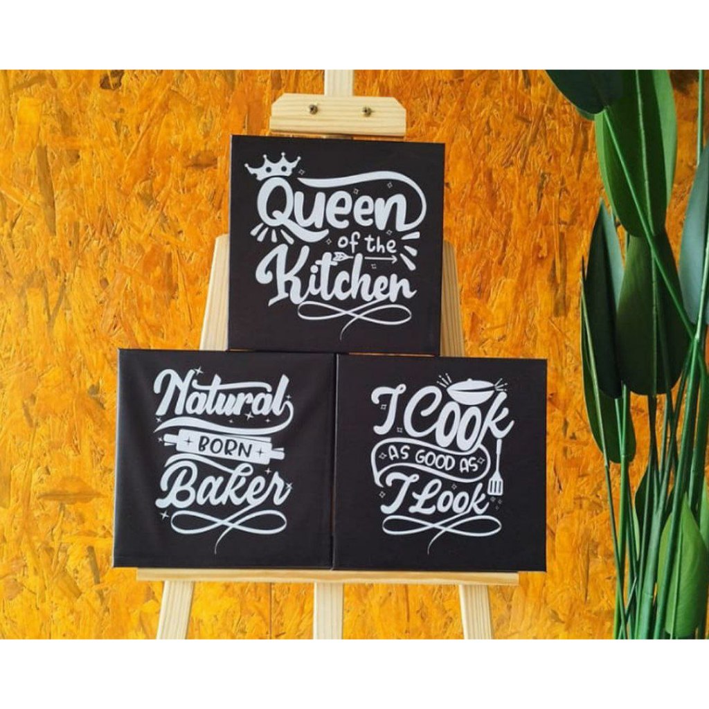 FRAME DECO DAPUR 3 PANEL (10X10 INCH) | Shopee Malaysia