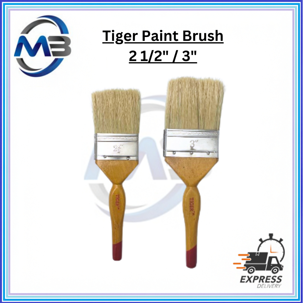Berus Cat Tiger Brand | Tiger Paint Brush with Wooden Handle Various ...