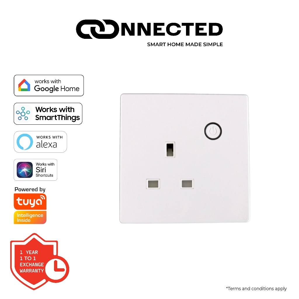 WIFI TUYA Wall Smart Switch Socket 16A for Home Automation UK ...