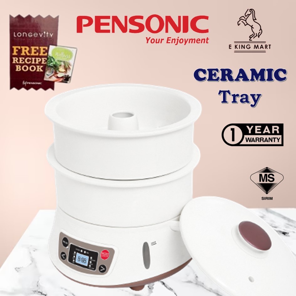 Pensonic 6Litre Ceramic Tray 2 Tier Food Steamer PSM-1604 Pengukus ...