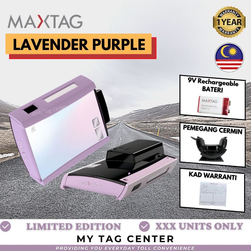 MaxTag Purple Smart Original Tag 1 Year Warranty Merdeka Pack Touch 'n ...