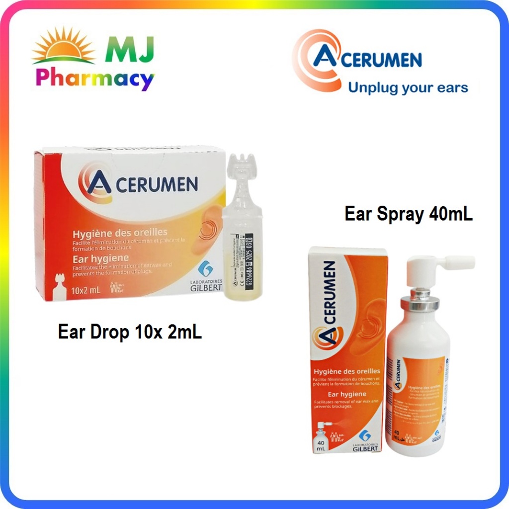 A-Cerumen Ear Drop 10x2mL | Spray 40mL | Shopee Malaysia