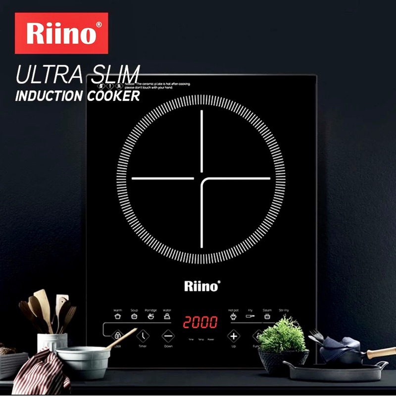 Riino Brilliant Black Induction Cooker- XH1327B (2000W) | Shopee Malaysia