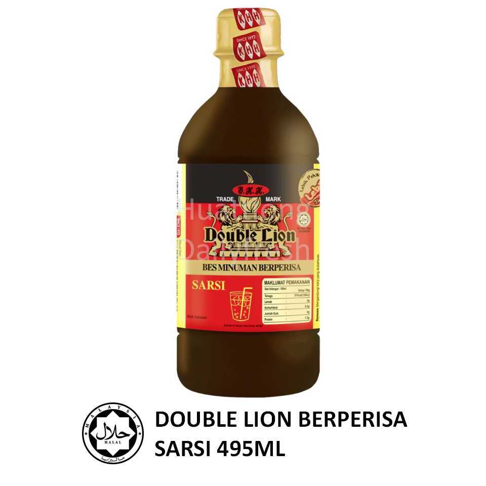 Double Lion Bes Kordial Minuman Pelbagai Perisa 495ml Strawberi/Anggur ...