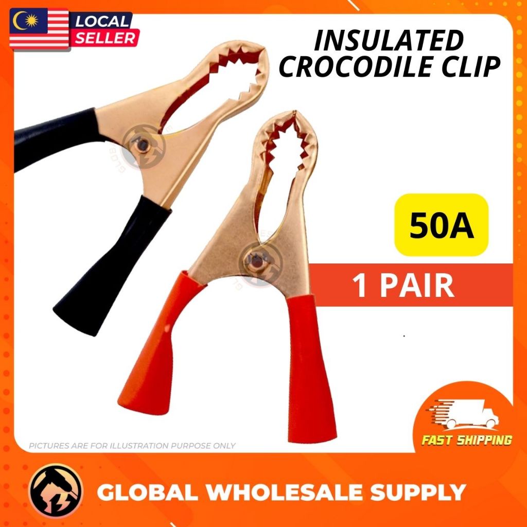 50A Copper Plated Crocodile Clips Alligator Clip Iron Alligator Clamps ...