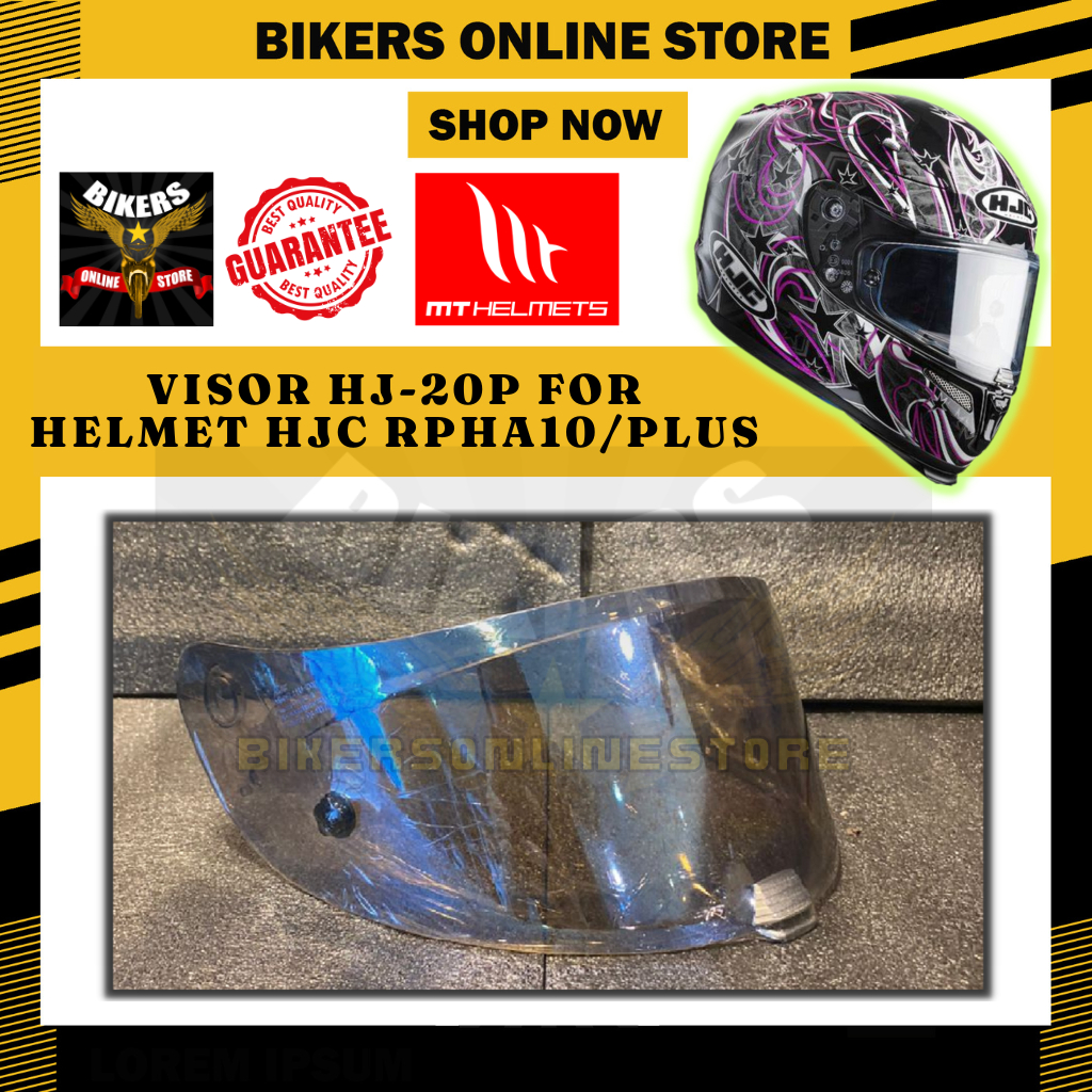 Visor For Helmet HJC RPHA 10/ RPHA 10 PLUS original by HJC HJ-20P clear ...