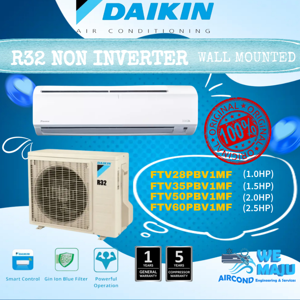 DAIKIN R32 FTV-P Series Non Inverter Air Conditioner 1.0HP 1.5HP 2.0HP ...
