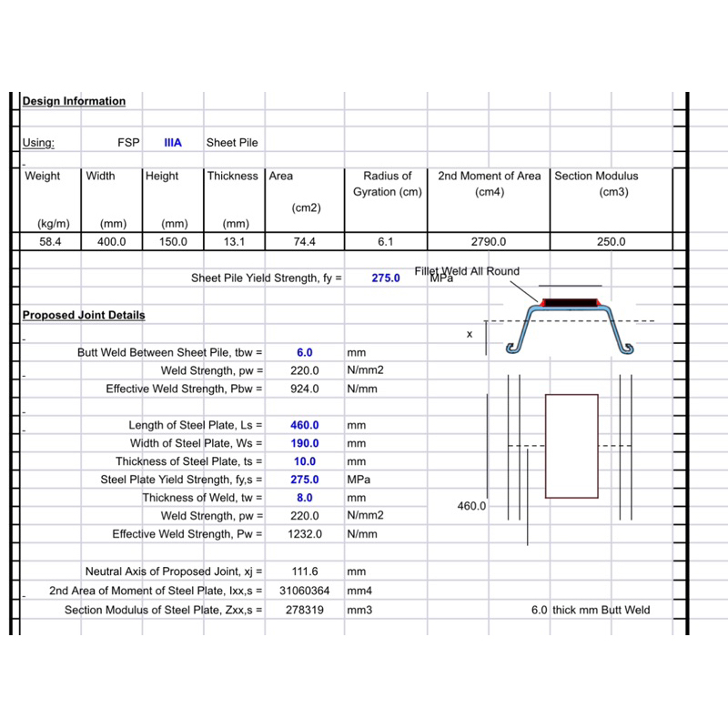 Sheet Pile Design Spreadsheet | Shopee Malaysia