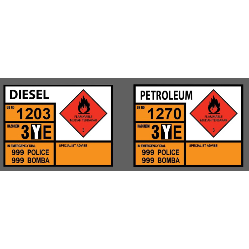 skid tank highly flammable diesel petroleum tank sticker | Shopee Malaysia