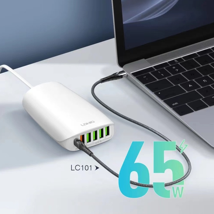 LDNIO Q366 65W Super Fast Charging Charger PD 65W + QC 3.0 Super Fast ...