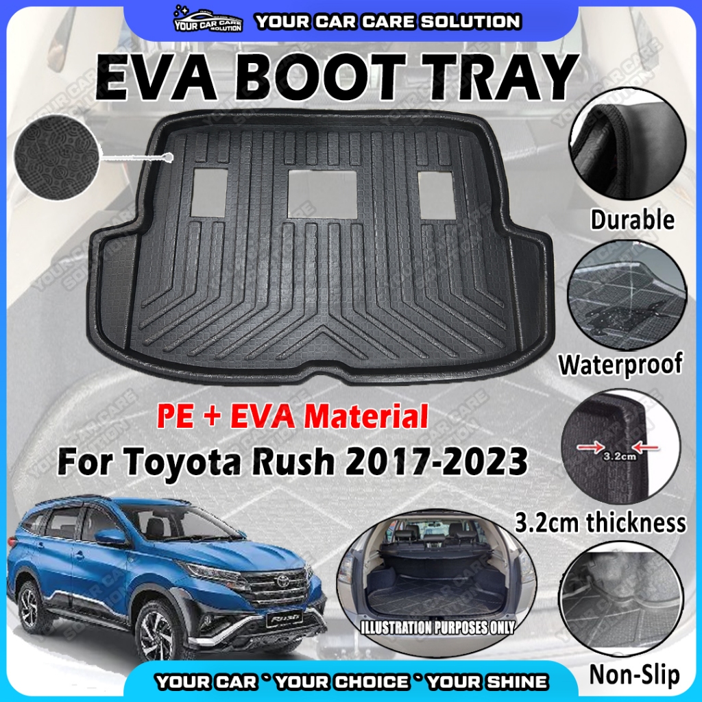 For Toyota Rush 2017-2023 EVA Copolymer Car Boot Tray Trunk Tray ...