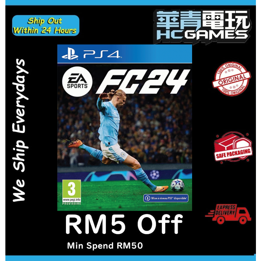 PS4 / PS5 FC 24 (English-Disc-New Seal) FIFA 24 / EA Sports FC 24 ...