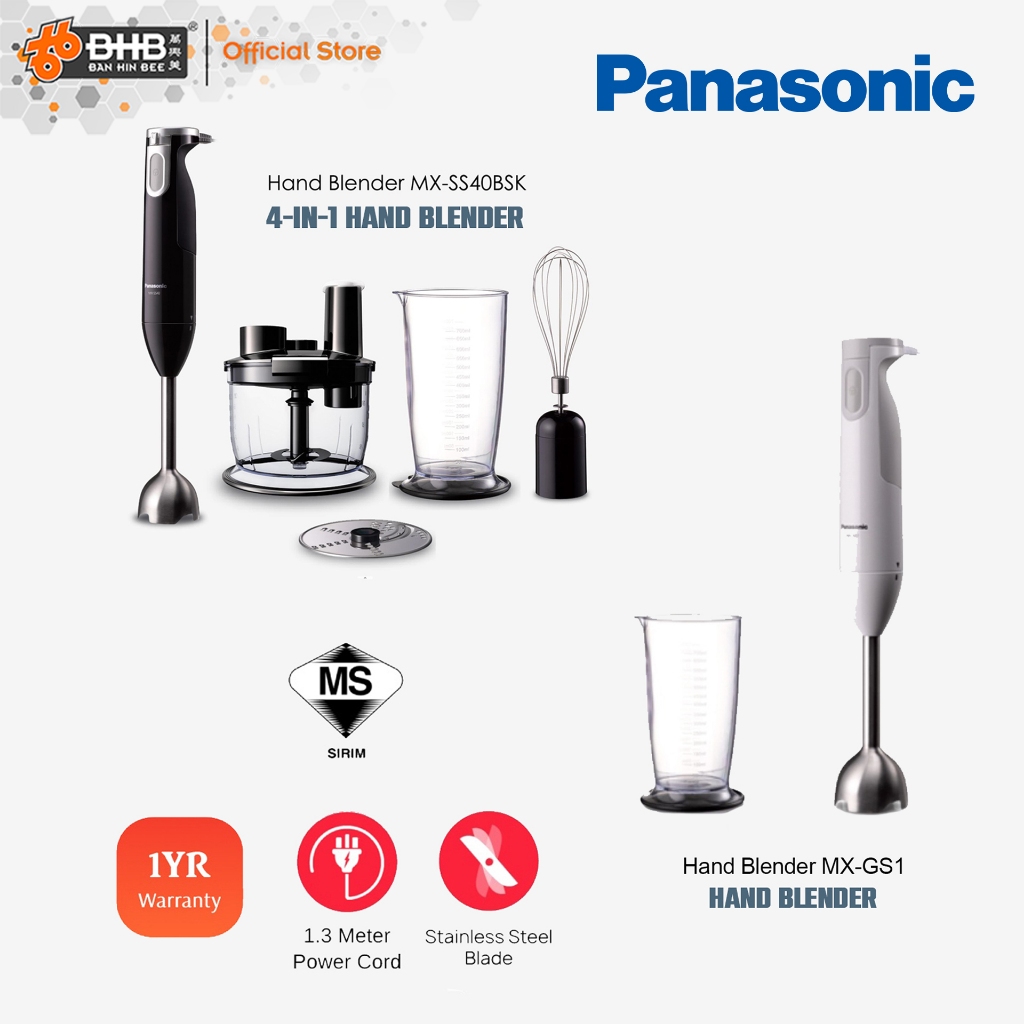Panasonic [MX-SS40/ MX-GS1] 4 in 1 Blender / Hand Blenders 4 Blade - MXSS40/ MXGS1 | Shopee Malaysia