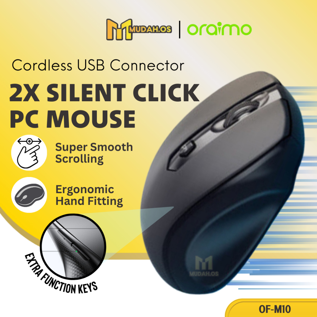 ORAIMO Wireless USB Mouse Battery Silent Smart Mouse MDM10 PC Computer ...