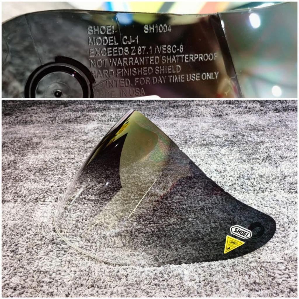 SHOEI CJ1 MHR TSR JF3 JF2 VISOR 2 TONE BLACK TINTED HITAM CERMIN TOPI ...