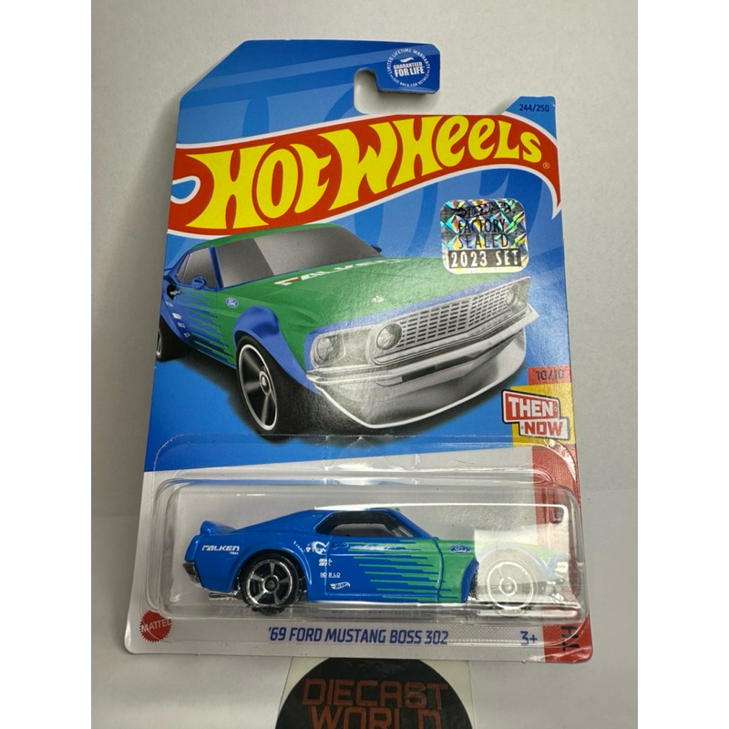 Hotwheels 69’ Ford Mustang Boss 302 Falken Green Blue Factory Sealed ...