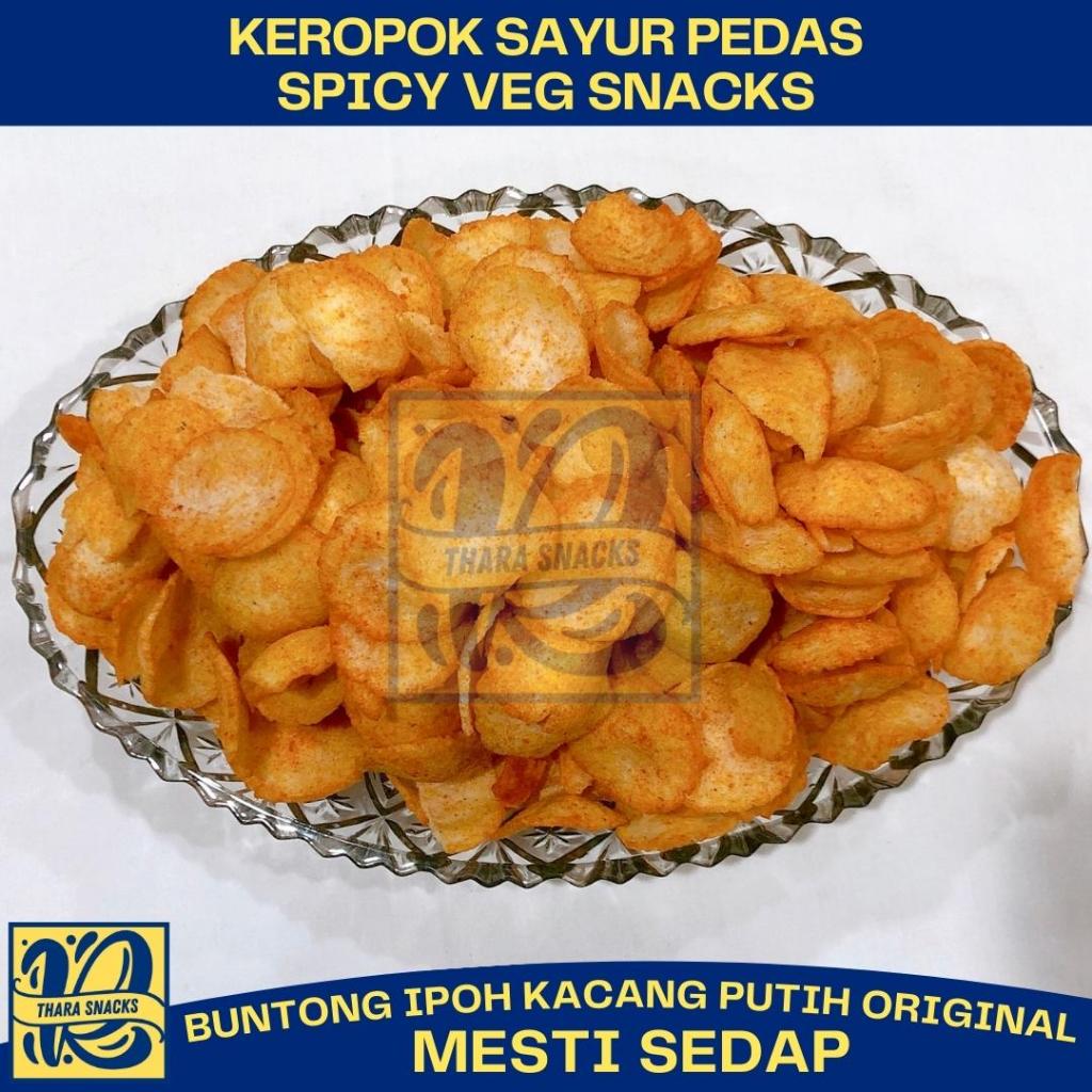 Thara Snacks Keropok Sayur Pedas Spicy Veg Snacks Buntong Ipoh Kacang