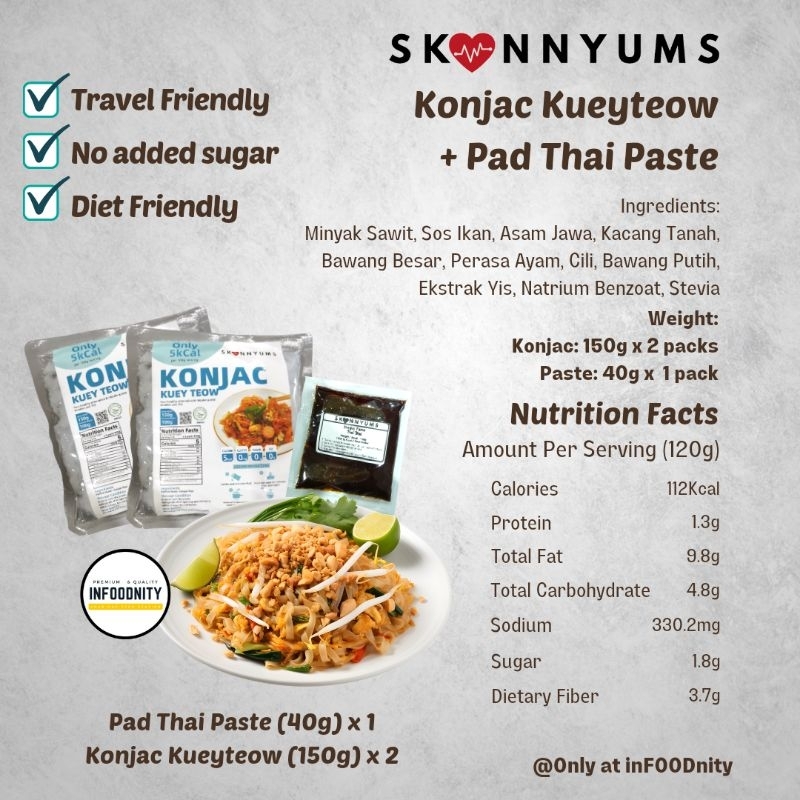 SKINNY KONJAC Noodles Shirataki Noodles Mee Konjac Rice Mi Konjac Nasi ...