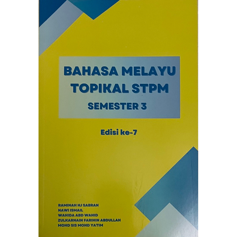 BM TOPIKAL SEM 3 STPM EDISI KE-7 2023 | Shopee Malaysia