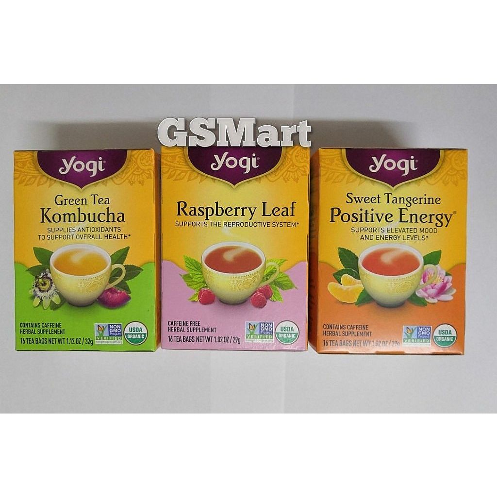 Yogi Tea Stress Relief / Sweet Tangerine / Raspberry / Kombucha ...