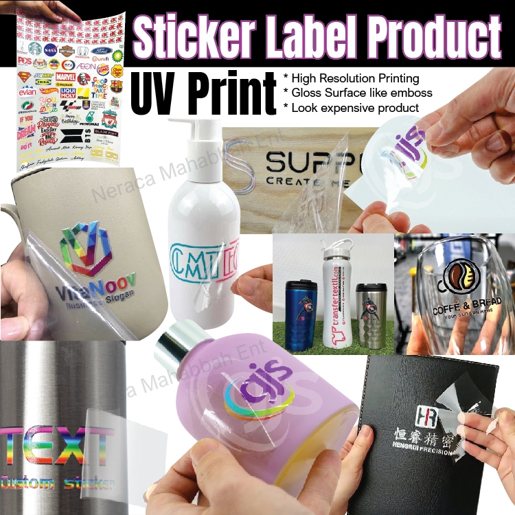 Sticker Label Product_UV Print | Shopee Malaysia