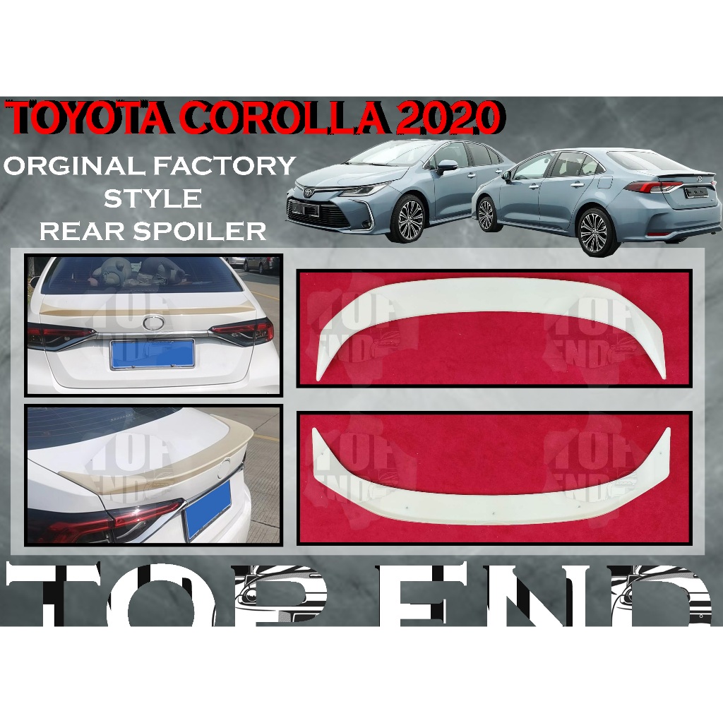 TOYOTA COROLLA 2020 ORIGINAL FACTORY STYLE REAR SPOILER MATERIAL ABS ...
