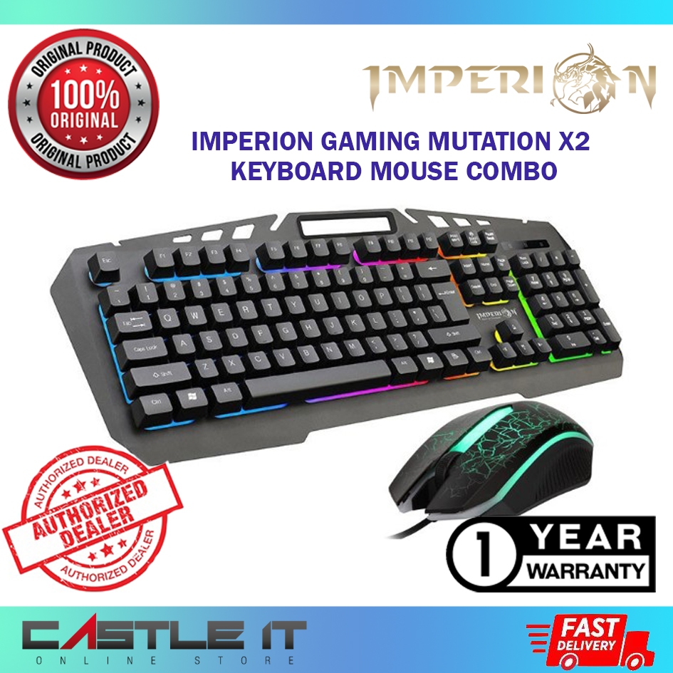 Imperion Gaming Mutation X2 Combo Keyboard Mouse - Mechanical Feel ...