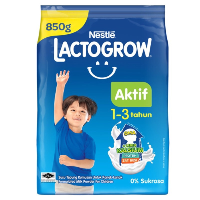 Nestle Lactogrow Aktif 1-3y/4-6y 850g | Shopee Malaysia