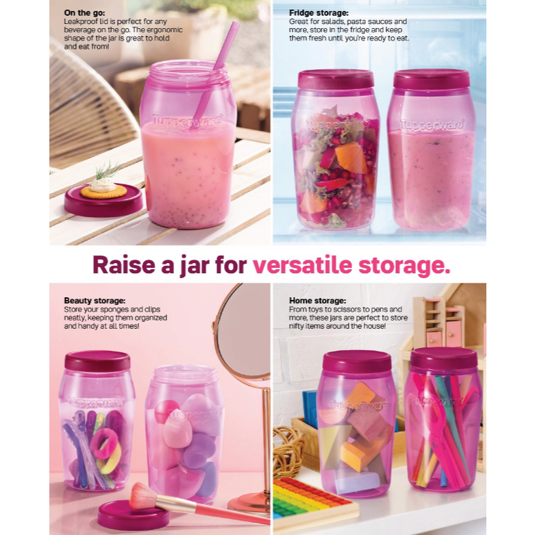 TUPPERWARE UNIVERSAL JAR 825ML / GO ECO STRAW & BRUSH SET | Shopee Malaysia