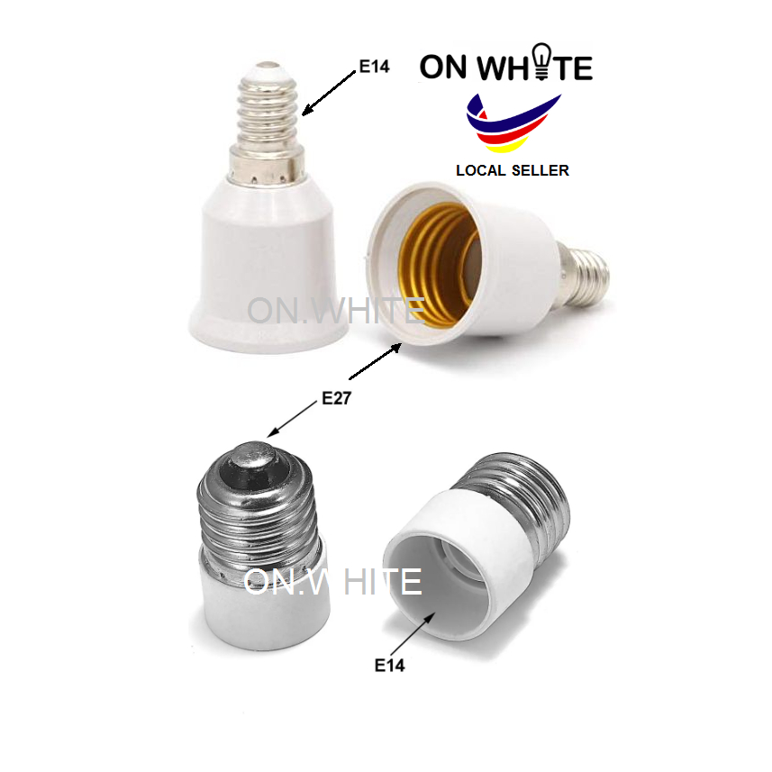 E27 untuk E14 Adaptor E26 untuk E14 Dudukan Lampu Converter Power Adaptor Basis Soket Lampu LED ...