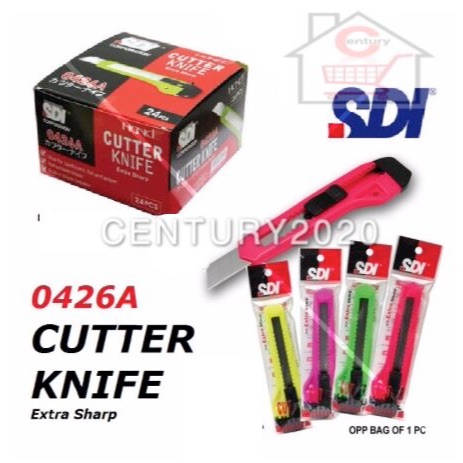 SDI Heavy Duty Utility Knife Cutter 9MM / 18MM Plastic Handle Utility ...