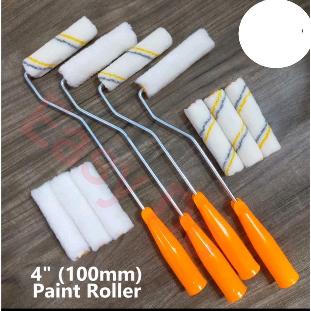 Paint Roller 4" Inch 100mm Mini Roller Lamb Wool & Cotton Wool For ...