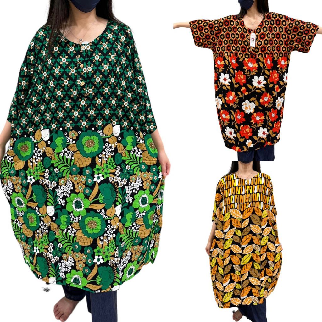 WOMEN BATIK DRESS NIGHTY PLUS SIZE/BAJU BATIK DRESS/BAJU BATIK SIZE ...