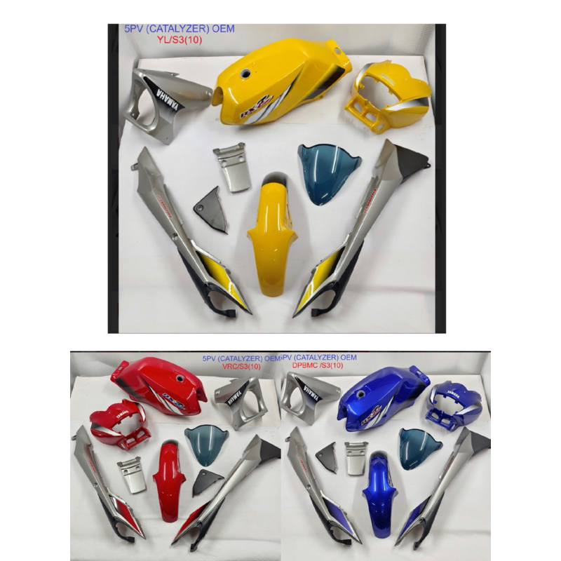 FREE STICKER 5IN1 ( 100% SIAP TANAM ) YAMAHA RXZ CATELYZER COVER SET ...
