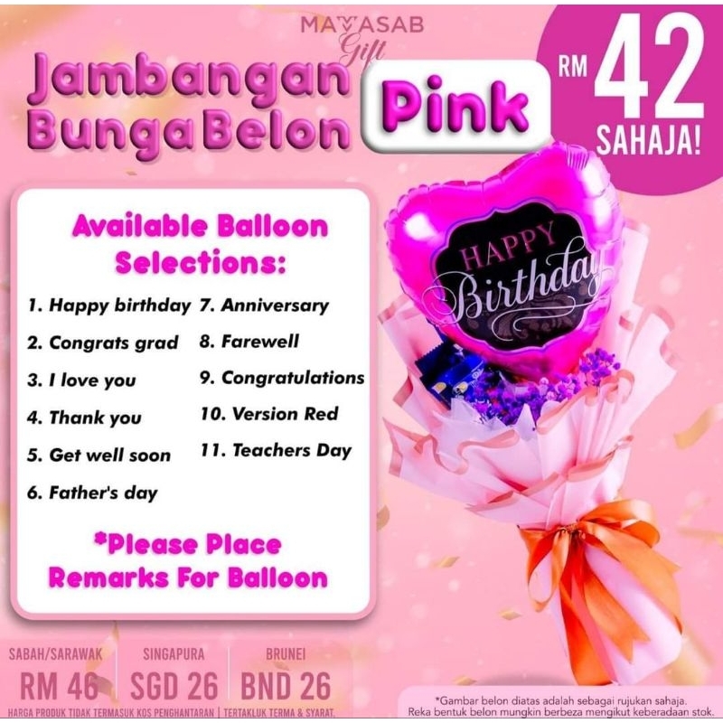 BOUQUET FLOWER/HAPPY BIRTHDAY/ ASSORTED & KEK MAMASAB ASSORTED | Shopee ...