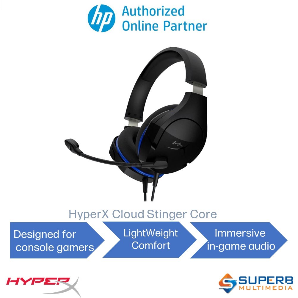 HYPERX Cloud Stinger Core - PS4, Xbox, Nintendo Switch Gaming Headset [4P5J8AA] | Shopee Malaysia