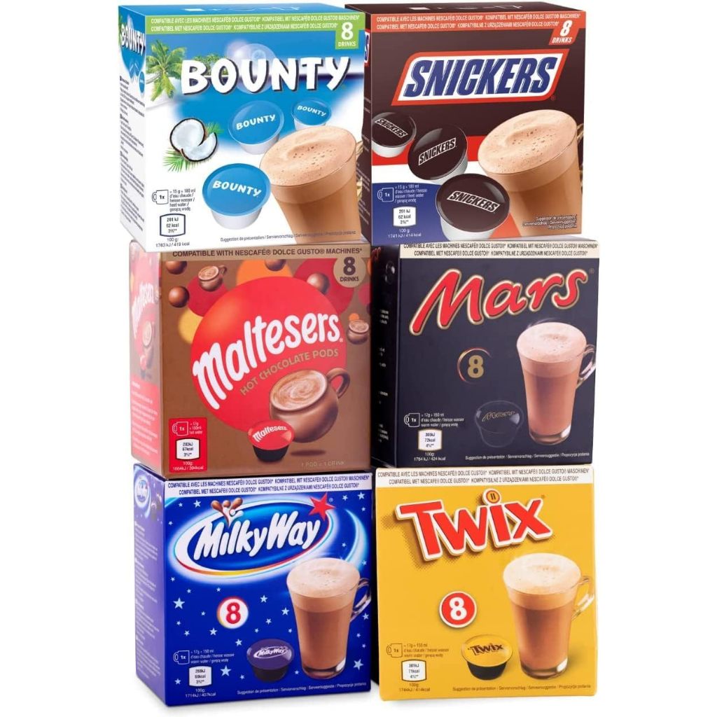 MARS / MILKY WAY / BOUNTY Hot Chocolate 8s Dolce Gusto Compatible ...