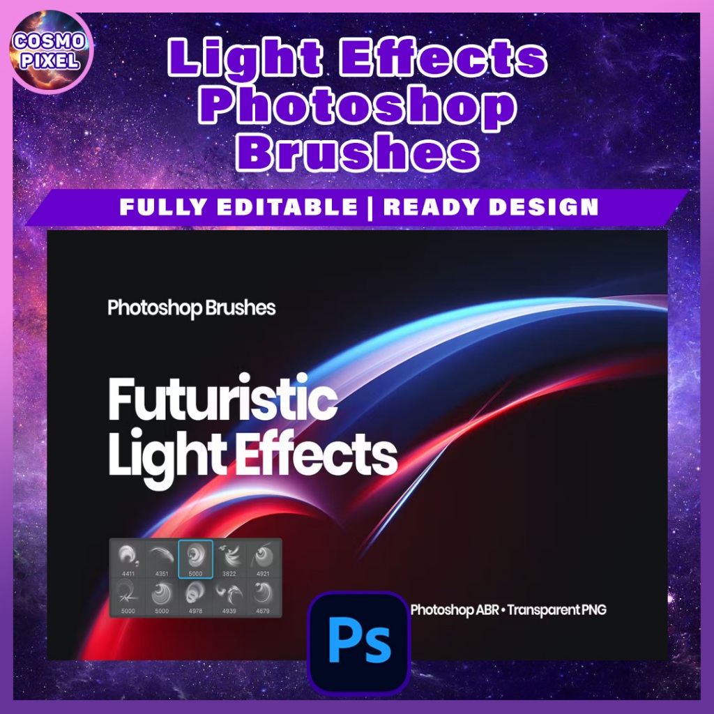 Light Effects Photoshop Brushes - Photoshop Brush, ABR File | Shopee ...